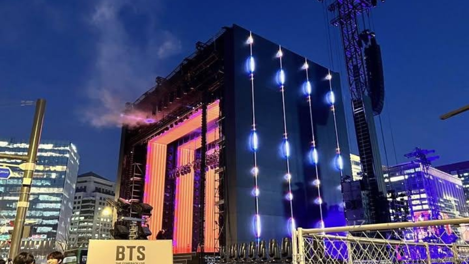 BTS Comeback Concert: Stage Set At Gwanghwamun Square In Seoul For Mega ...