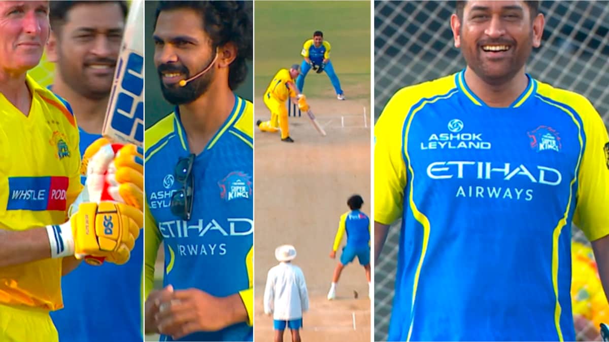 Watch: MS Dhoni Can't Stop Laughing As CSK Legend Hits Ruturaj Gaikwad ...