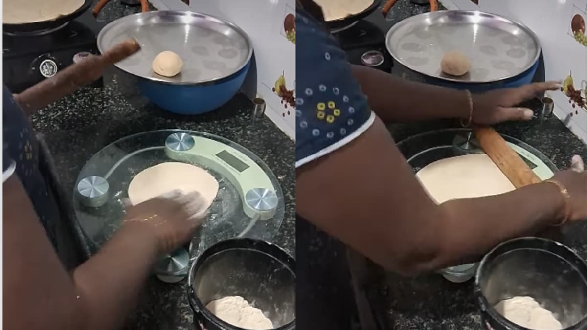 Roti On A Weighing Machine? Woman’s Quirky Kitchen Jugaad Has Internet ...