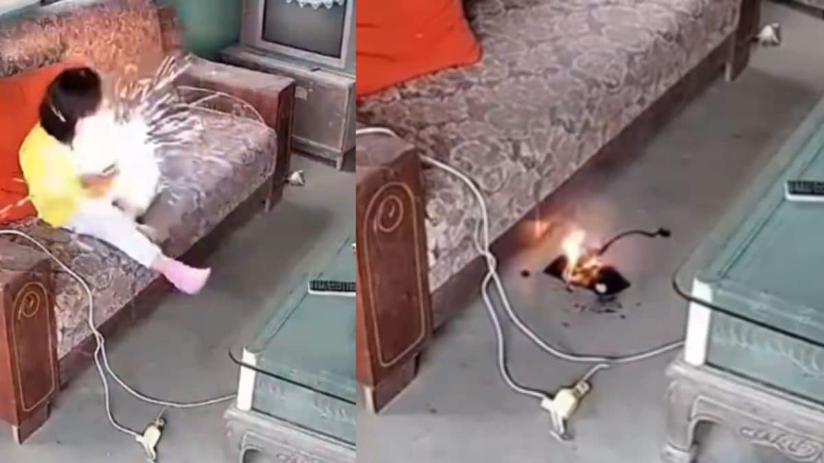Little Girl Narrowly Escapes Serious Injuries After Phone Explodes On ...