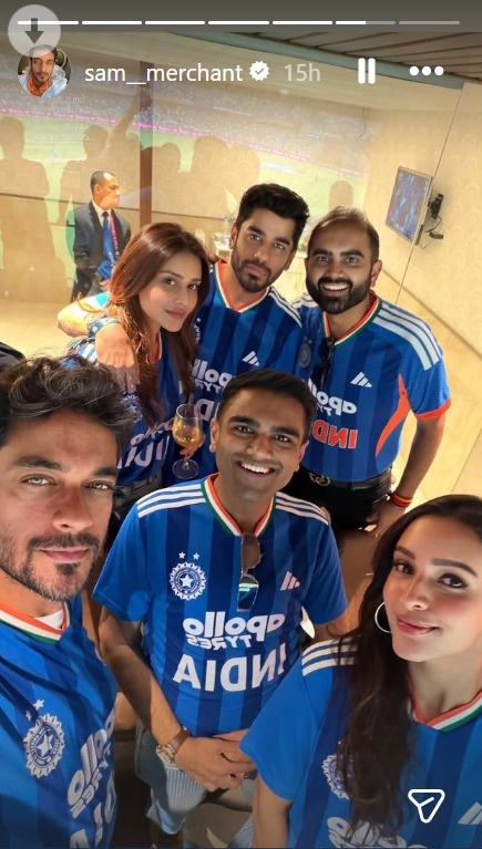 Triptii Dimri Cheers From Stands With Sam Merchant During India’s Semi ...