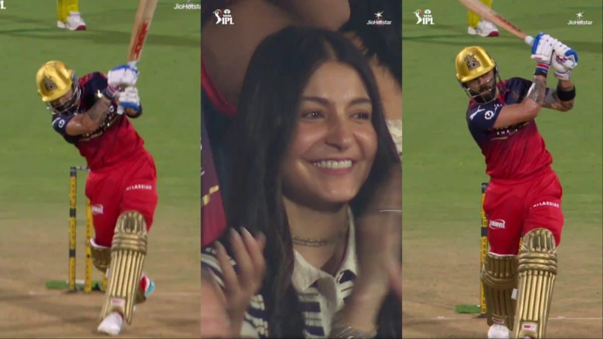 Anushka Sharma's Reaction After Virat Kohli Hits No-Look 6 Against CSK ...