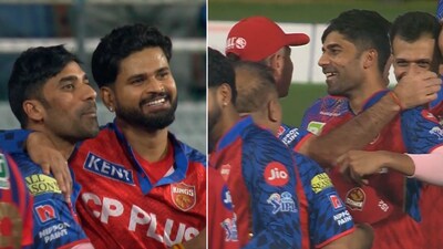 Ponting Hugs Shashank After His Angry Look On Dropping Catches, Shreyas ...