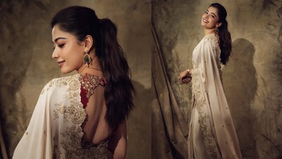 Rashmika Mandanna Stuns In ₹1.68 Lakh Mrunalini Rao Saree At An Awards ...