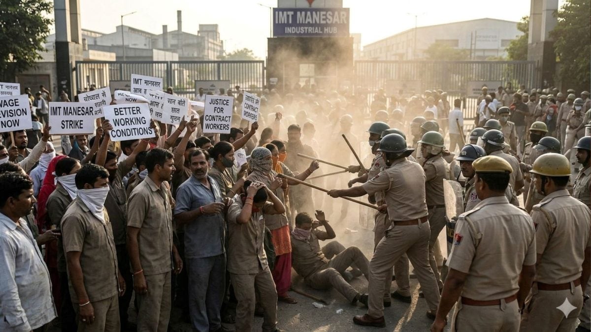 Section 163 Imposed In IMT Manesar As Police Lathi-Charge Protesting ...