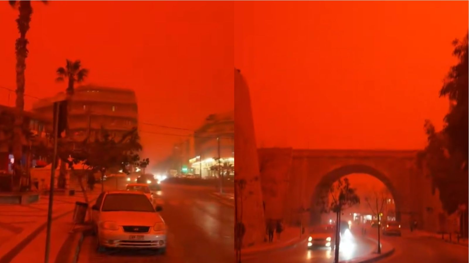 Is This Earth Or Mars? Viral Photos Of Greece's Eerie Red Sky Have The ...