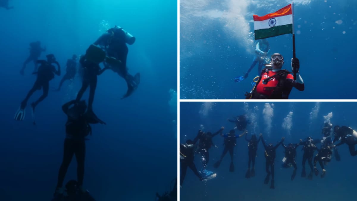 Andaman Sets 2nd Guinness Records: 14 Divers Form 22-Metre High ...