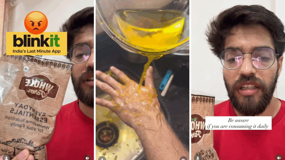 ‘Be Aware’: Man Washes Packaged Chana Bought From Blinkit, Yellow ...