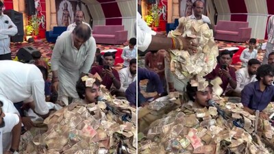 Singer Gets ‘Buried’ Under Money At Gujarat Event; Organisers Pledge It ...
