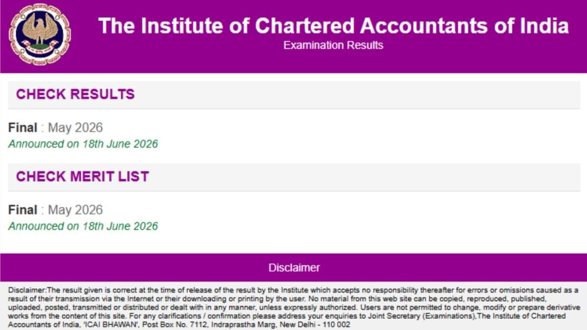 ICAI CA Final Result 2026 Toppers List: AIR 1, AIR 2, AIR 3 Rank ...