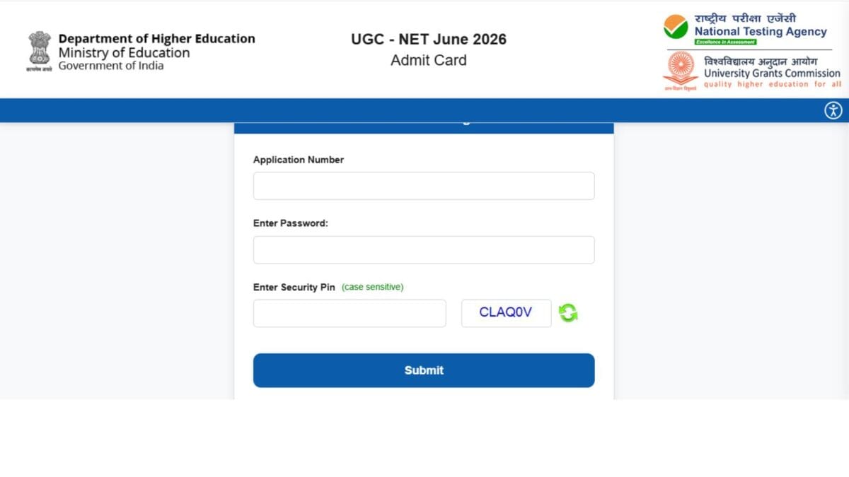 UGC NET Admit Card 2026 Released On ugcnet.nta.nic.in, Direct Link To ...