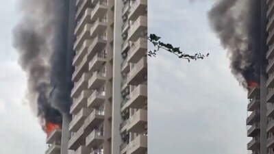 Fire Breaks Out In Flat At Noida High-Rise Society; Firefighting ...
