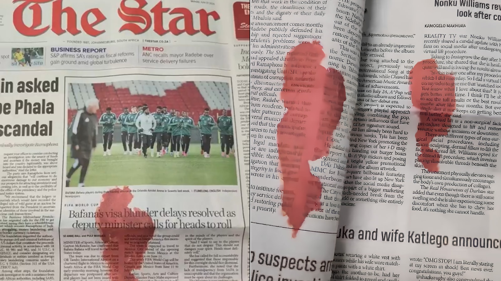 A 'Blood-Soaked' Newspaper? Why This Viral South African Front-Page Ad ...