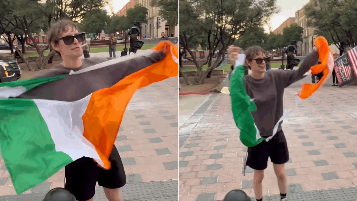 'F*ck India! F*ck India': Texas Man Tears Indian Flag In Front Of ...