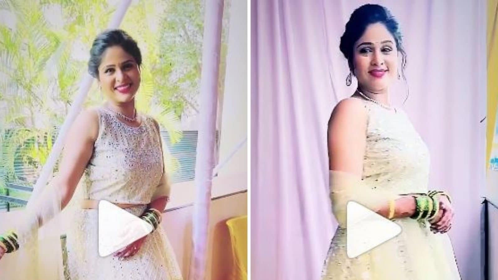 Tuzyat jiv rangala fame anjali share bbeautiful reel in yellow lehenga ...