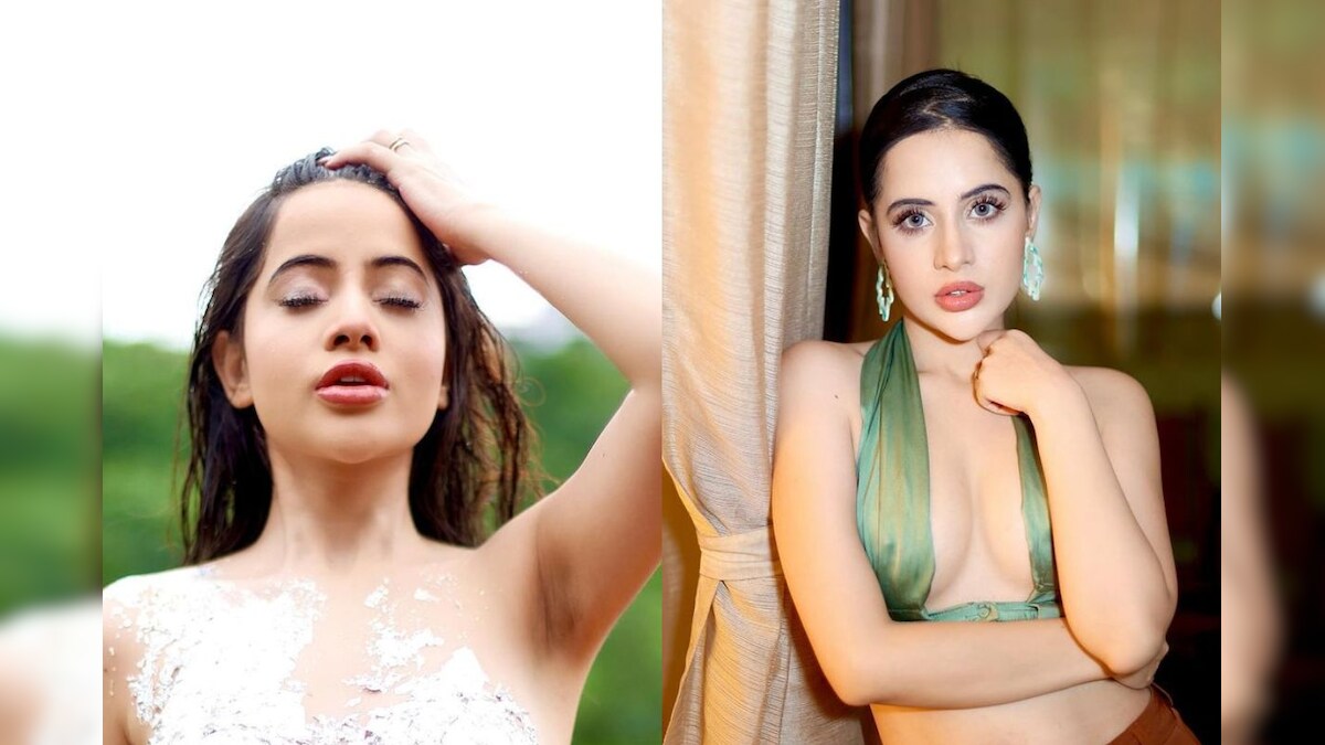 Urfi javed trolled after wearing chandi ka vark silver leaf cover body look viral on social ...