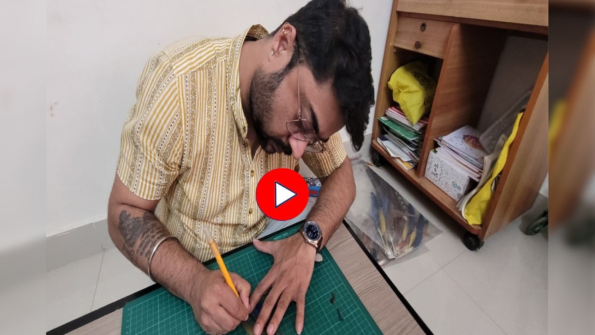 Nilesh Chavan only an Indian who carves pictures on the wings of birds ...