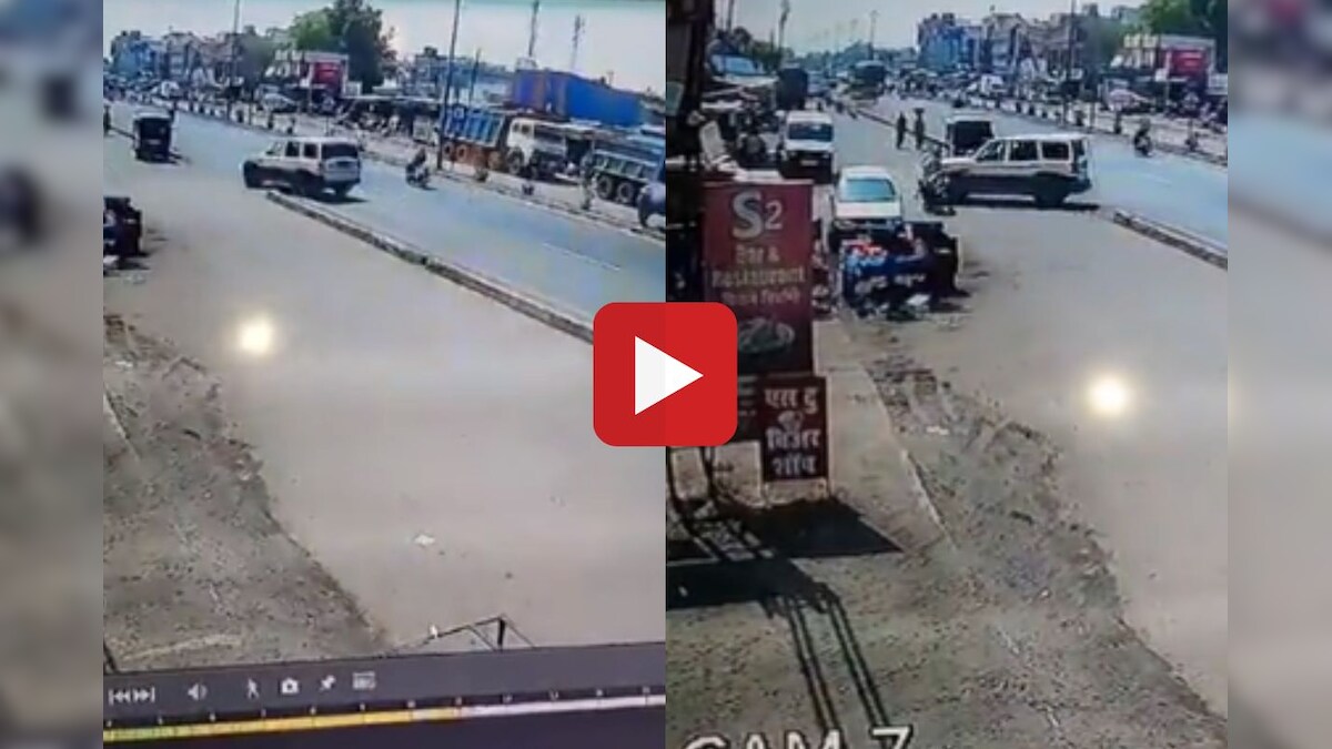 थरकाप उडवणारा Video युटर्न घेताना स्कॉर्पिओची भरधाव बाईला धडक आणि News18 लोकमत