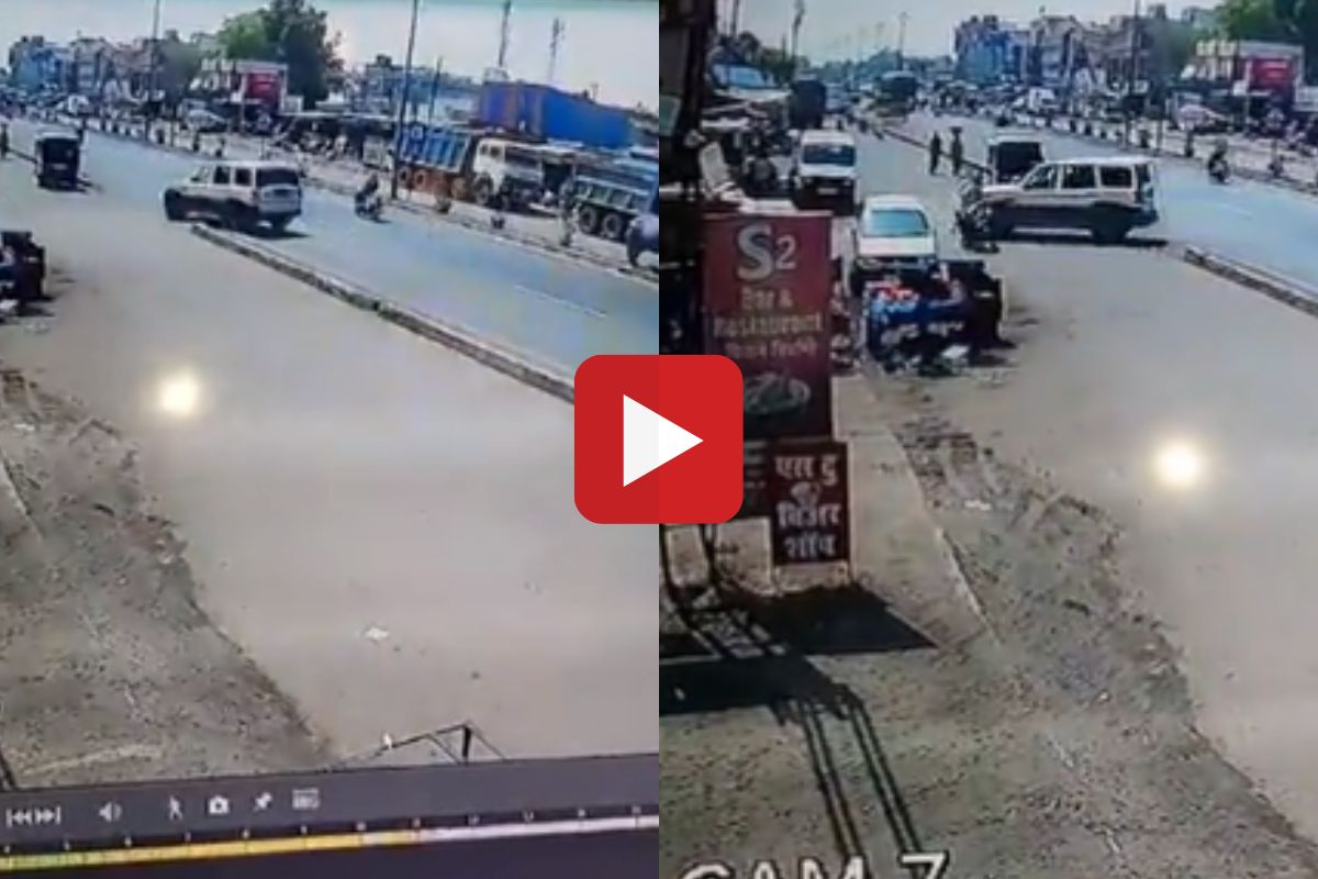 थरकाप उडवणारा Video युटर्न घेताना स्कॉर्पिओची भरधाव बाईला धडक आणि News18 लोकमत
