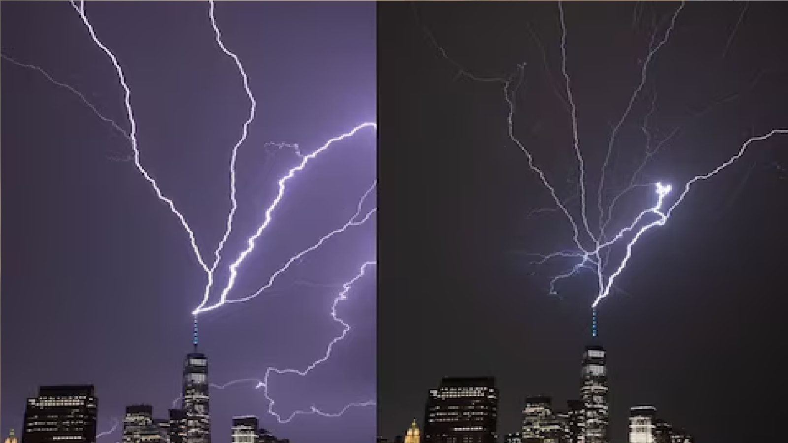 VIDEO - जगातील सर्वात उंच बिल्डिंगपैकी एका इमारतीवर आकाशातून कोसळलं ...