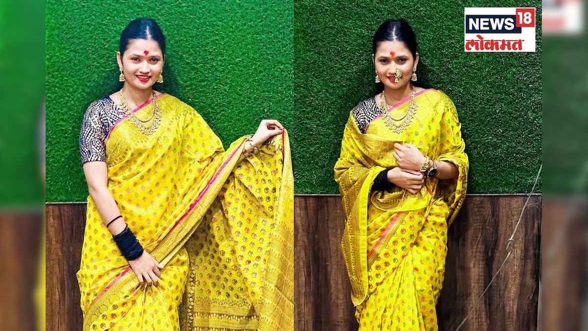 Gautami Patil : गौतमी पाटीलचं अस्सल मराठमोळं सौंदर्य; जरी काठाची पिवळी ...