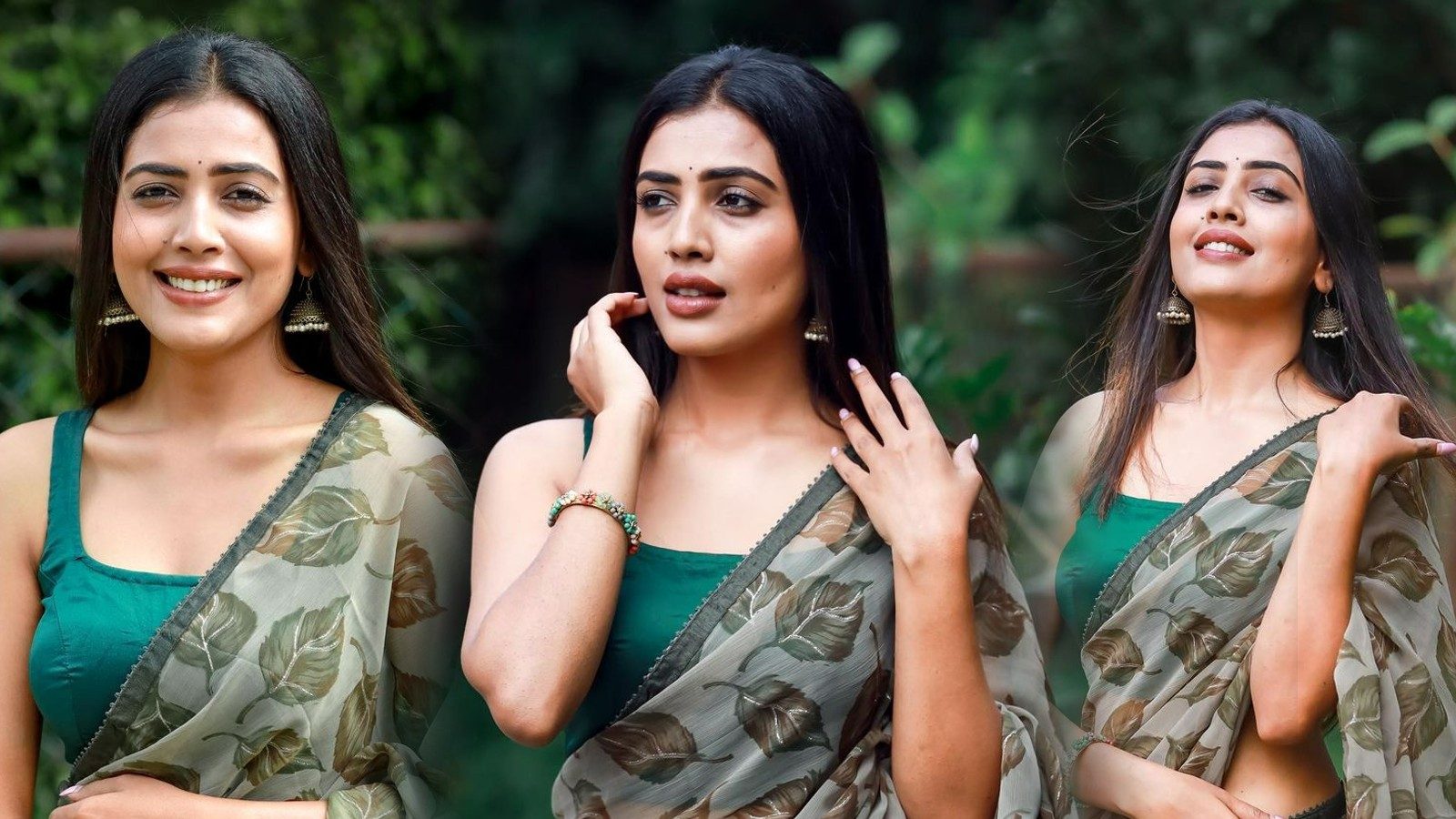 Kannadathi Serial Fame Sara annaiah flaunts simple saree looks check ...