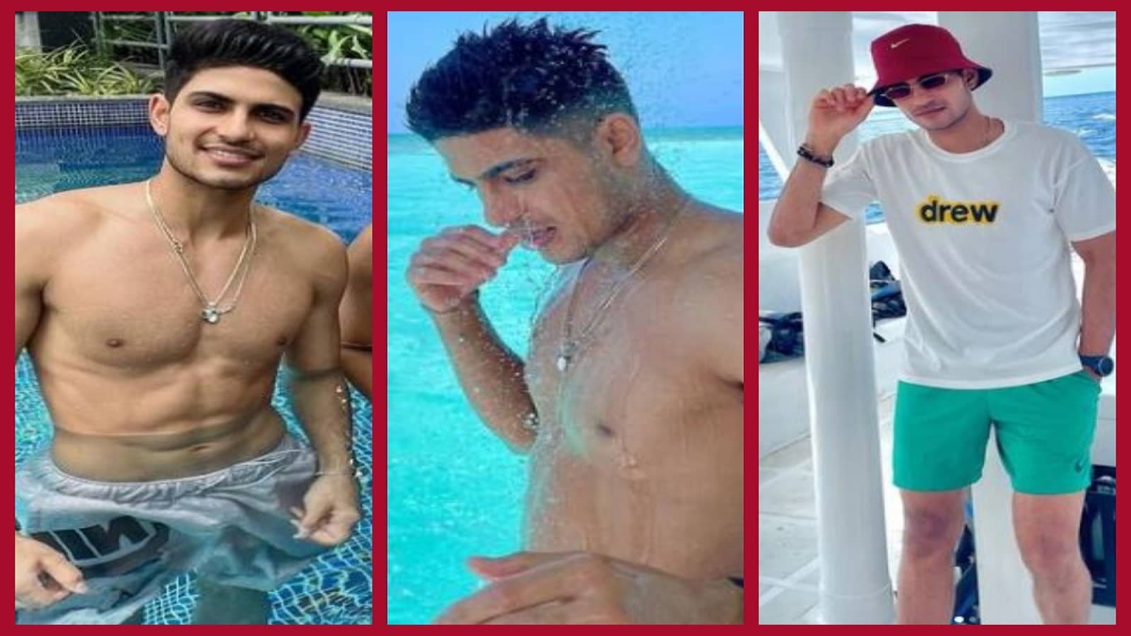 Shubman gill enjoys swimming with shikhar dhawan ishan kishan shows six ...