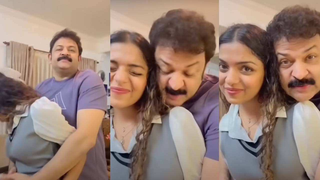 Mollywood actor krishna kumar trolled for hugging his daughter Hansika ...