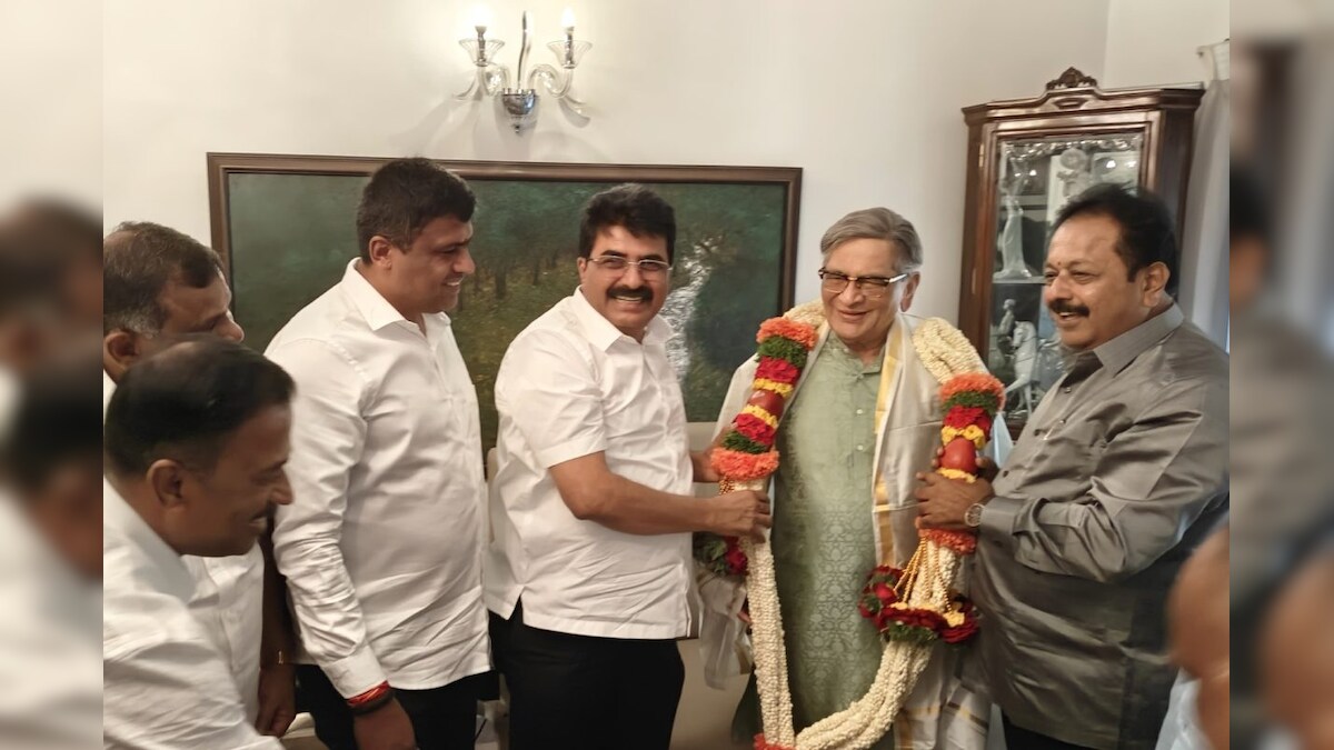 ಮಾಜಿ ಸಿಎಂ ಎಸ್‌ಎಂ ಕೃಷ್ಣ ನಿವಾಸಕ್ಕೆ ಮಂಡ್ಯ ಕಾಂಗ್ರೆಸ್ ಅಭ್ಯರ್ಥಿ ಭೇಟಿ, ಕುತೂಹಲ ...