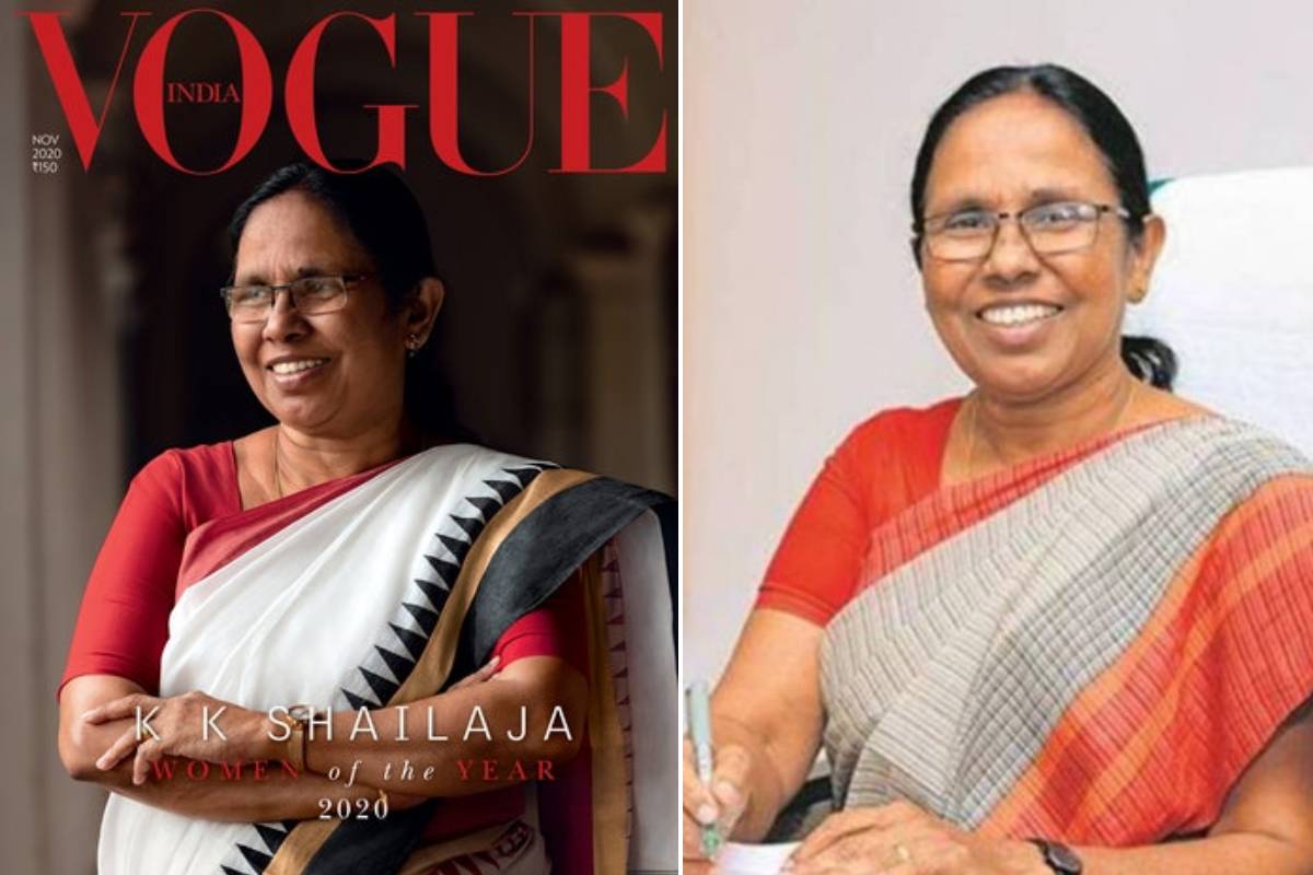 KK Shailaja Teacher | വോഗ് ഇന്ത്യ മാഗസിൻ കവർ ചിത്രമായി ആരോഗ്യമന്ത്രി കെ ...