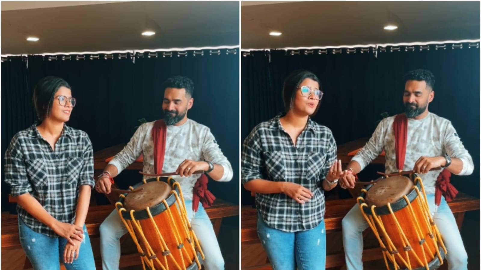 Amrutha | Gopi | 'ആലായാൽ തറ വേണം' പാടി അമൃത; ചെണ്ടകൊട്ടി ഗോപി; വീഡിയോ ...