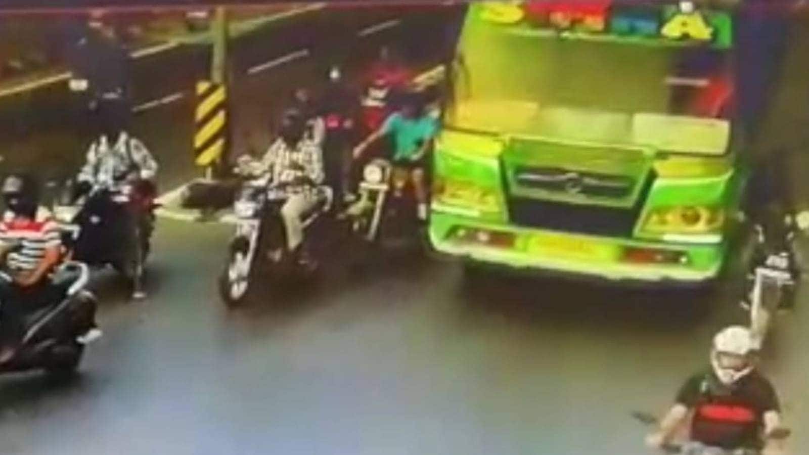 The bus driver was arrested in the death of a biker after a private bus ...