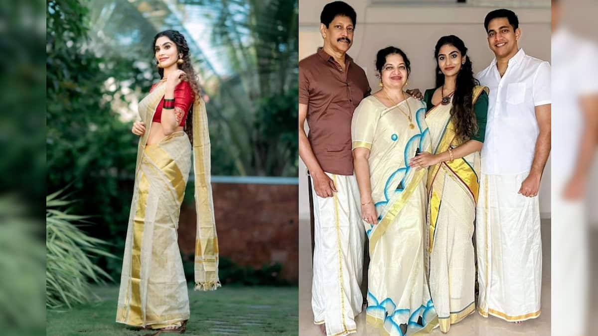 Uthara Sharath | ബോംബെ ഫാമിലിക്കൊപ്പം ആദ്യ ഓണം; ഓണക്കോടി സമ്മാനിച്ചത് ...