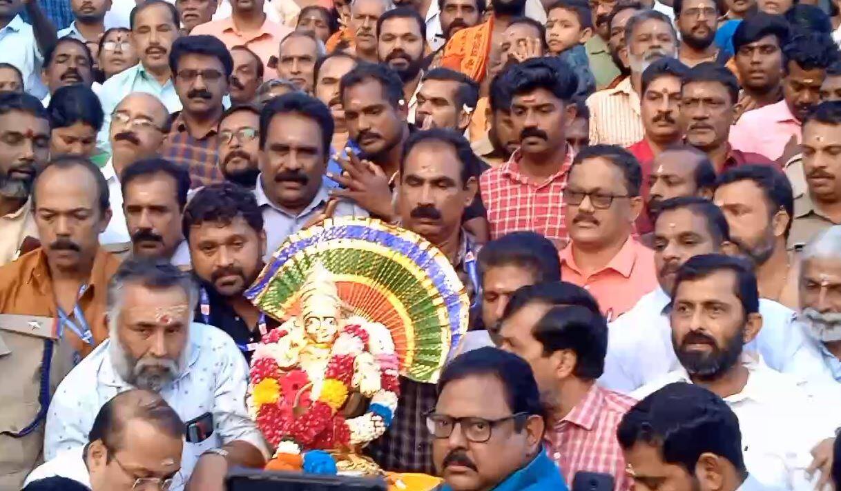 sabarimala thanka anki: ശബരിമല അയ്യപ്പ വിഗ്രഹത്തിൽ ചാർത്താനുള്ള തങ്ക ...