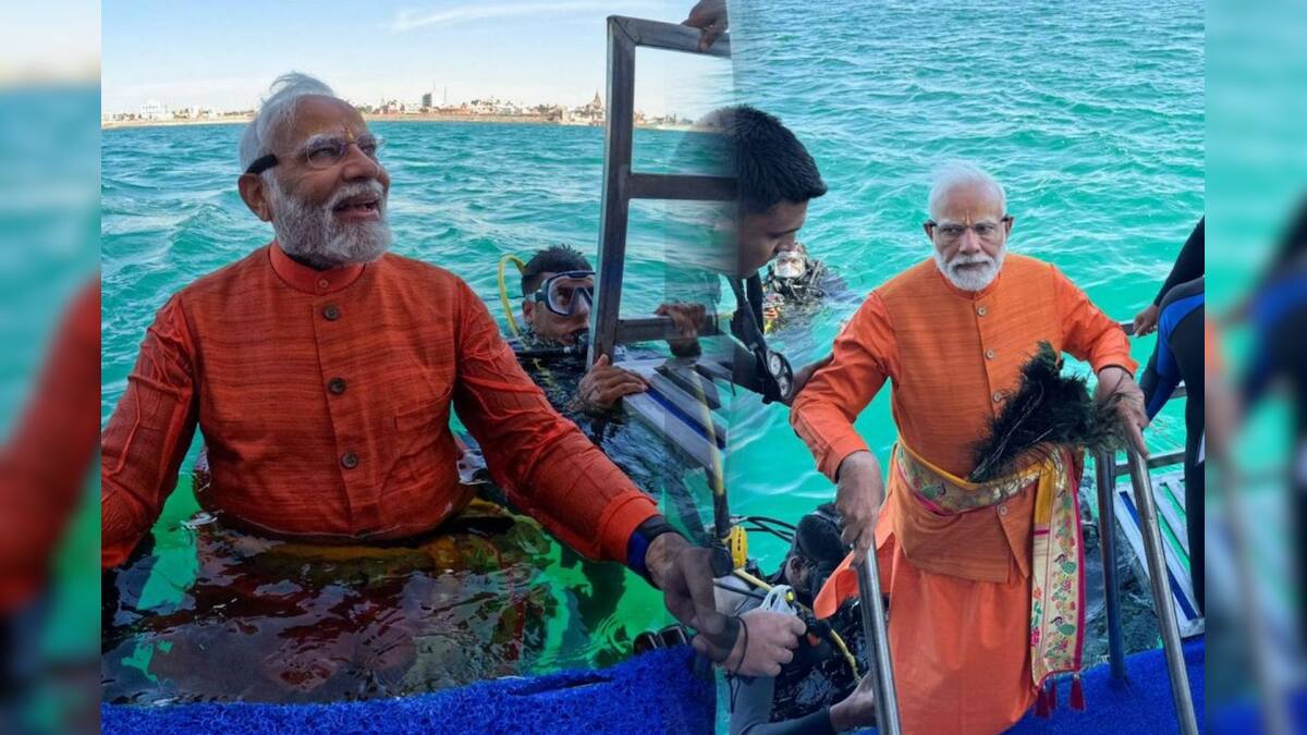 'ദൈവീകമായ അനുഭവം' ആഴക്കടലിലെ ദ്വാരകയെ ദര്‍ശിച്ച് പ്രധാനമന്ത്രി; 'ഭഗവാന് ...