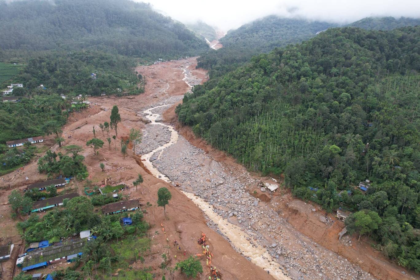 'ഇതൊരു സുന്ദരഭൂമിയായിരുന്നു'; ചൂരൽമലയിലെ ദുരന്ത മേഖലയുടെ ഹെലിക്യാം ...