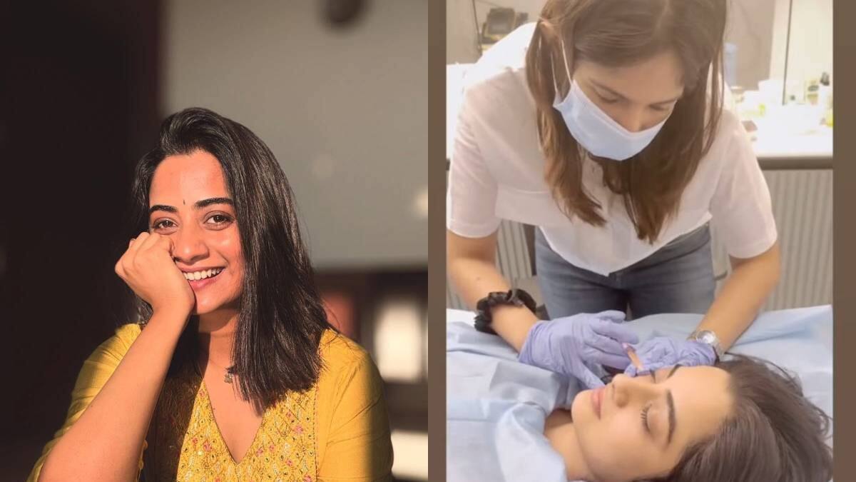 Namitha Pramod | വല്ലാത്ത ധൈര്യം തന്നെ നമിതാ! കണ്ണിനടിയിൽ സൂചിയിറക്കി ...