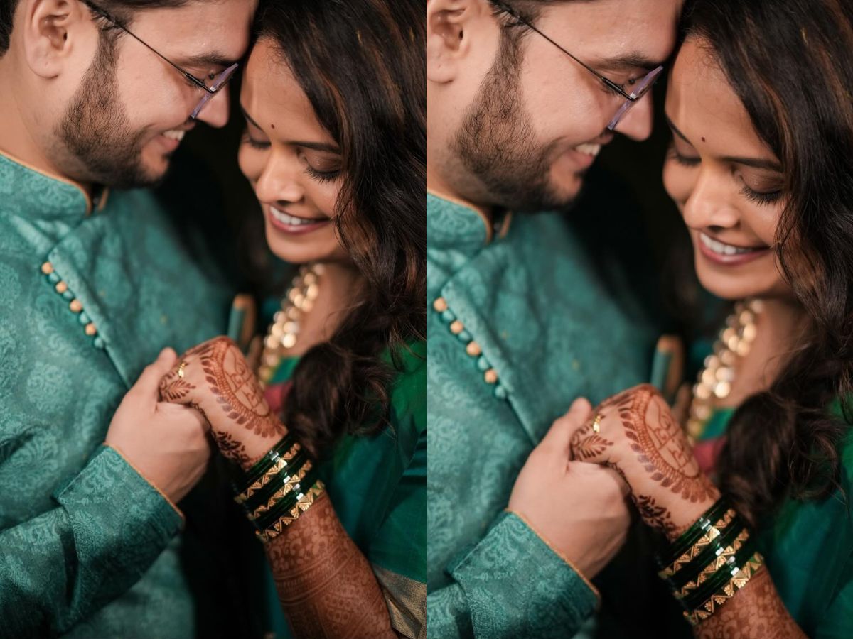 Mugdha - Prathamesh : मुग्धा-प्रथमेशच्या साखरपुड्याचे फोटो पाहिलेत? गायकाच्या मिठीत कसली गोड ...