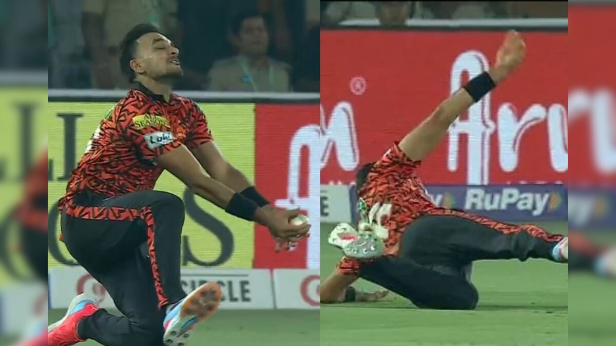 VIDEO : चित्याच्या वेगान धावत आला अन् हर्षल पटेलने घेतली सूपरकॅच ...