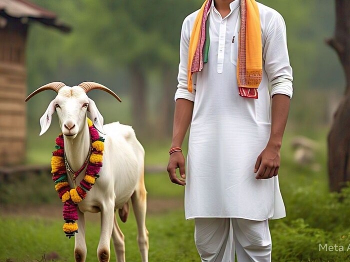 Man married goat : गर्लफ्रेंड नाही तरुणाने बकरीशी केलं लग्न, मिळाला ...