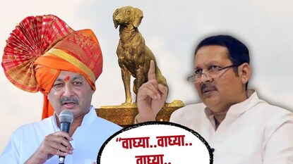 संभाजीराजेंनी शड्डू ठोकला, पण रायगडावरील वाघ्या कुत्र्याच्या पुतळ्यावर ...