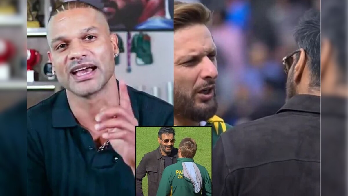 Pakistani player Shahid Afridi Troll Shikhar Dhawan After meet Actor ...