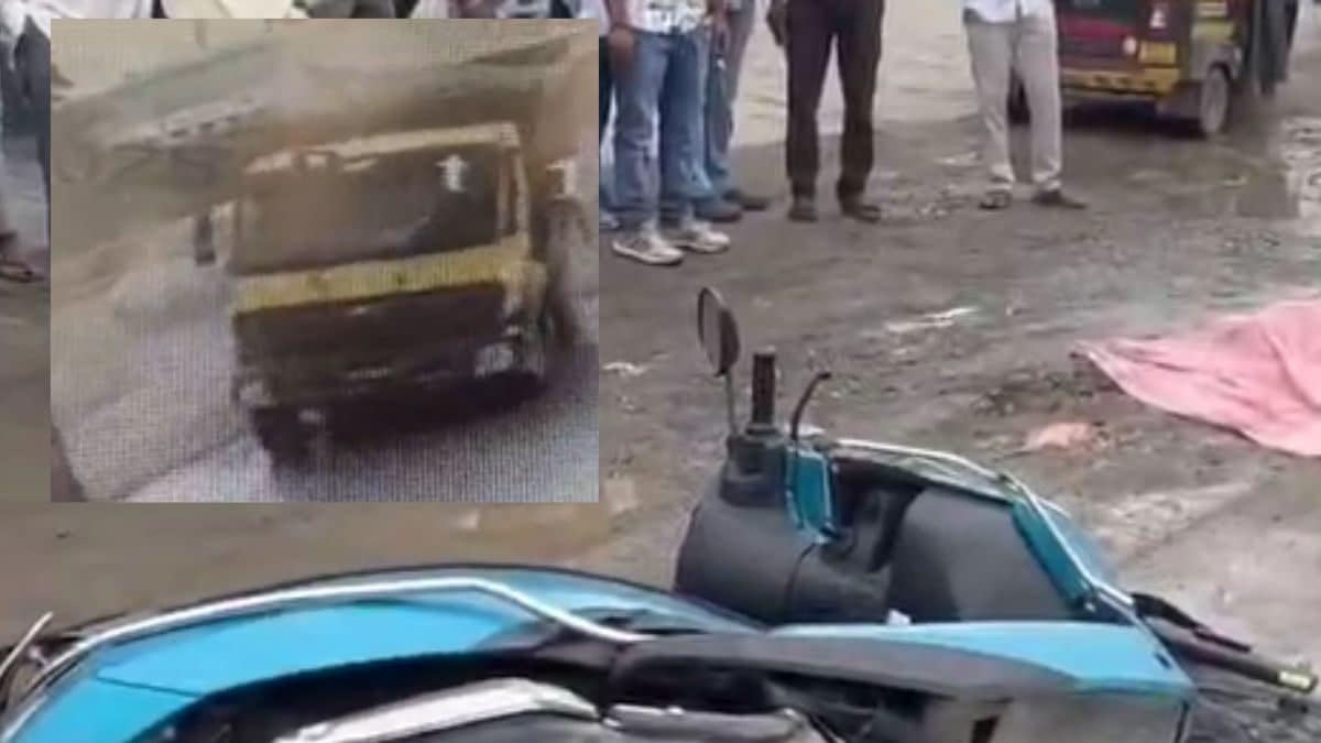 Pune Accident : भरधाव हायवा ट्रक थेट अंगावरच घातला, दुचाकीस्वाराचा ...