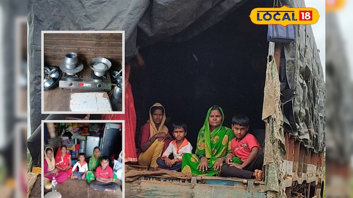 Solapur Flood: सीनेच्या महापुरात बुडालं घर, बेघर कुटुंबाने ट्रकमध्ये मांडला संसार, मन सुन्न ...