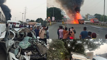 Pune Navale Bridge Accident: नवले पुलावर 22 गाड्यांचा चक्काचूर, 8 ...