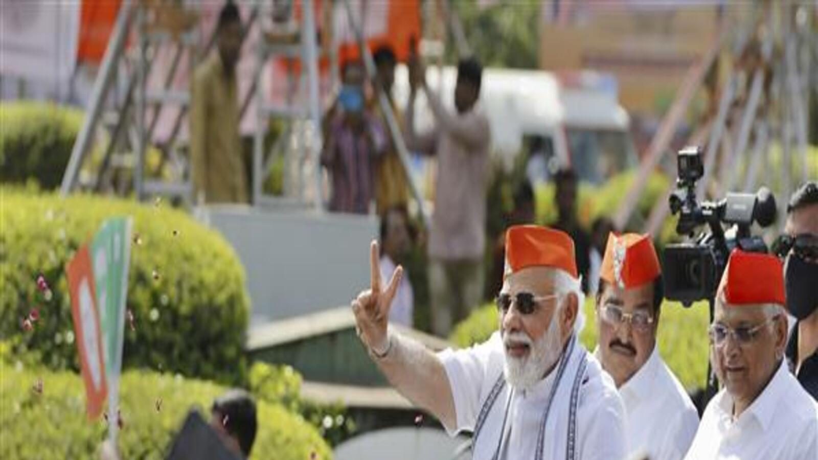 ୧୬ଟି ବିଧାନସଭା ଦେଇ ଗତି କରିବ ପିଏମ ମୋଦିଙ୍କ ରୋଡ ଶୋPM Modi Road show began ...