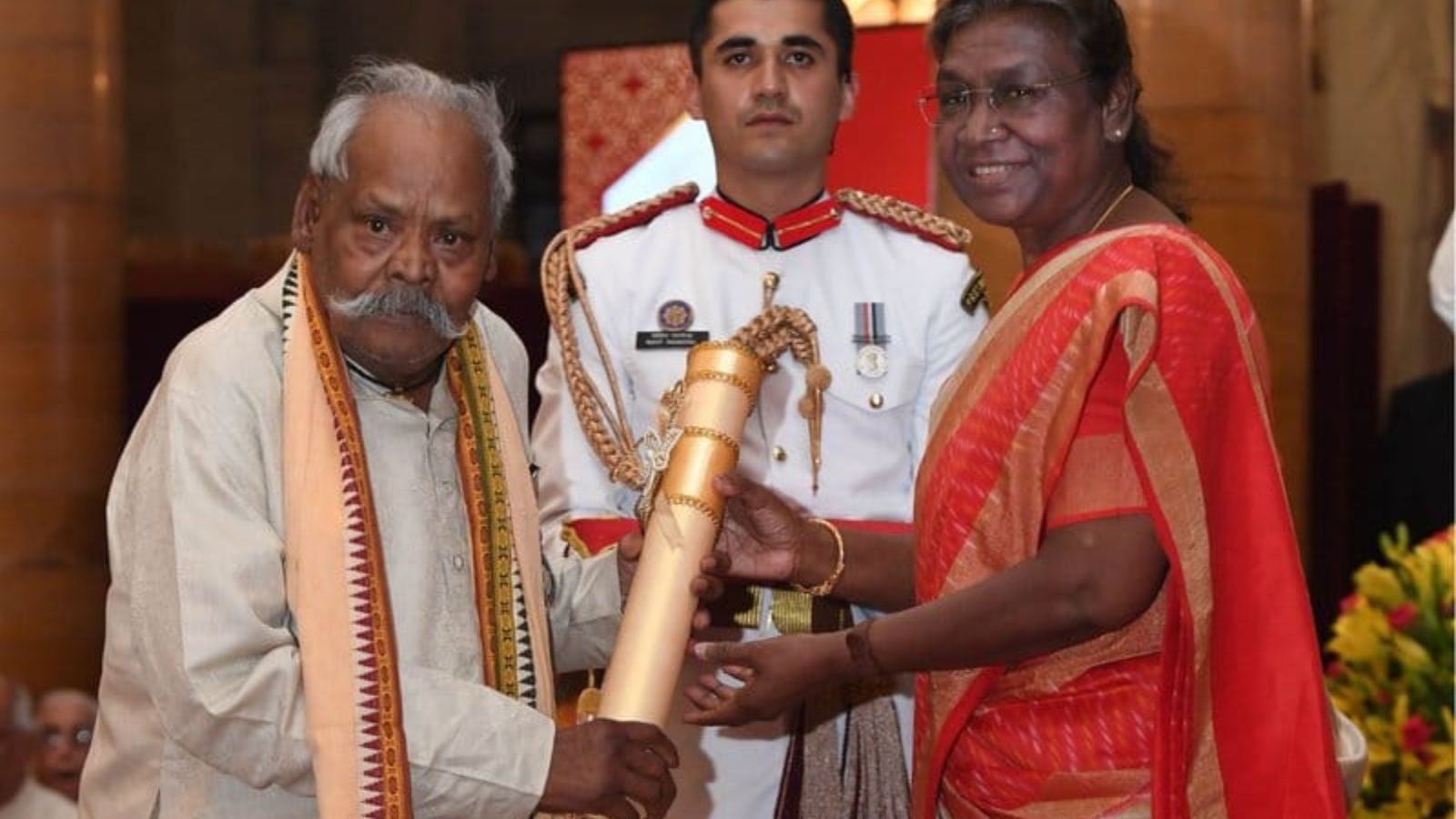 president of india conferred padma shri to maguni charan kuanr from ...