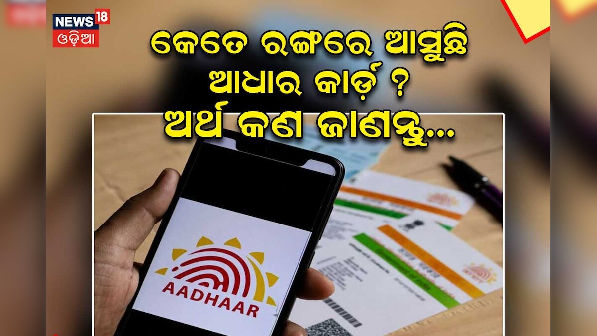 Aadhaar Card: ଆଧାର କାର୍ଡ଼ କେତେ ରଙ୍ଗର? କାହାକୁ କେଉଁଟା ମିଳେ; ଜାଣନ୍ତୁ ...