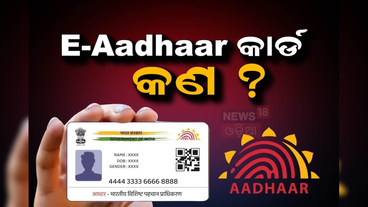 E-Aadhaar କାର୍ଡ଼ କଣ? ସାଧାରଣ କାର୍ଡ଼କୁ କେତେ ଅଲଗା, କେମିତି କରେ କାମ What is ...