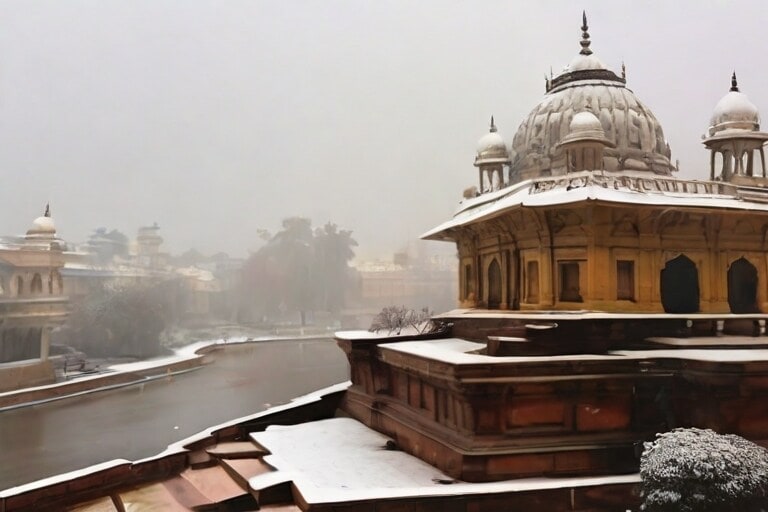 PHOTOS: ਸ੍ਰੀ ਅੰਮ੍ਰਿਤਸਰ 'ਚ ਹੋਈ ਭਾਰੀ ਬਰਫਬਾਰੀ!, AI ਦੀਆਂ ਤਸਵੀਰਾਂ 'ਚ ਵੇਖੋ ...